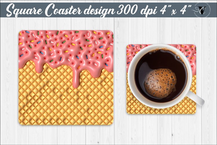 Square Coaster | Puff | 3D coaster (3408035)