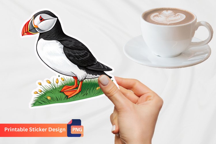 Puffin Sticker, Animal Sticker, Bird Lover Sticker Art