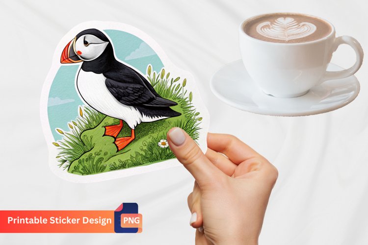 Puffin Sticker, Animal Sticker, Bird Lover Sticker Art