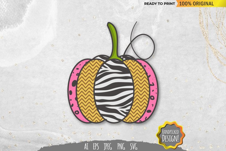 Pumpkin with Pattern Fill SVG