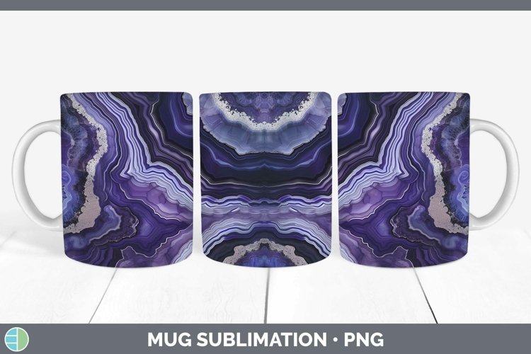 Purple Agate Mug Wrap Sublimation Coffee Cup Designs