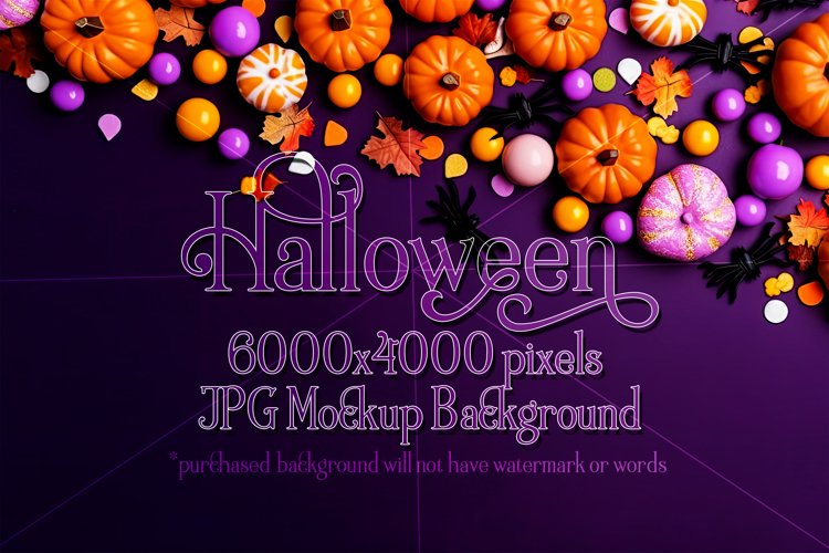 Halloween Mockup, 6000x4000 Purple Halloween Top View , d1