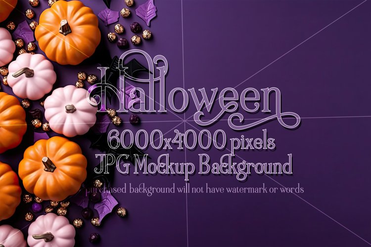 Halloween Mockup, 6000x4000 Purple Halloween Top View , d11