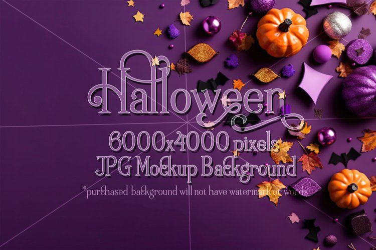 Halloween Mockup, 6000x4000 Purple Halloween Top View , d17