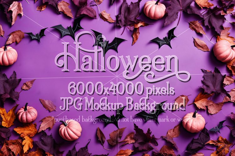 Halloween Mockup, 6000x4000 Purple Halloween Top View , d18
