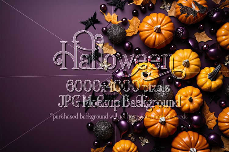 Halloween Mockup, 6000x4000 Purple Halloween Top View , d19