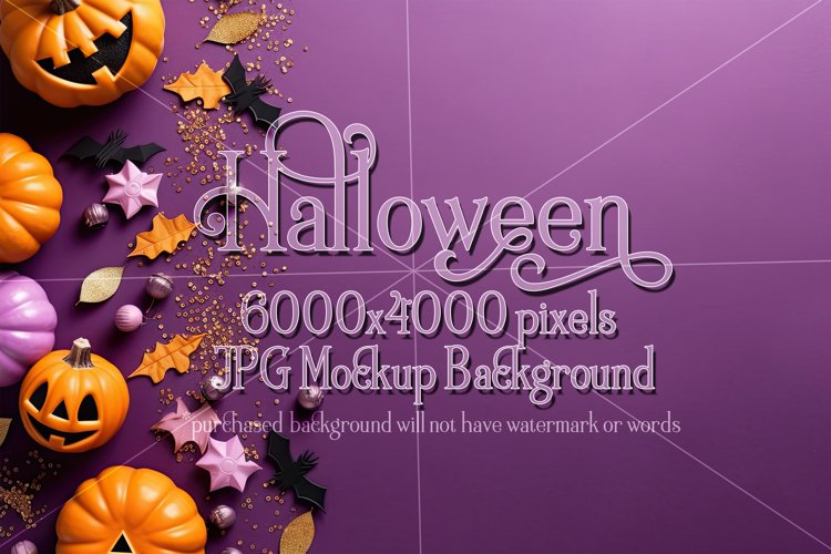 Halloween Mockup, 6000x4000 Purple Halloween Top View , d21