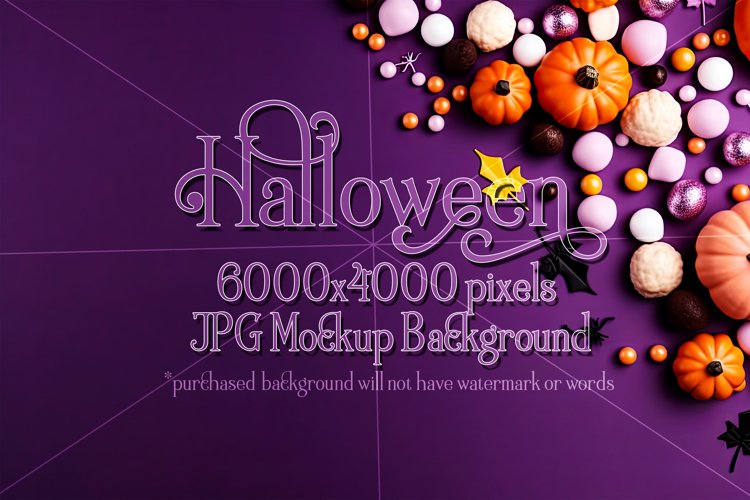 Halloween Mockup, 6000x4000 Purple Halloween Top View , d23