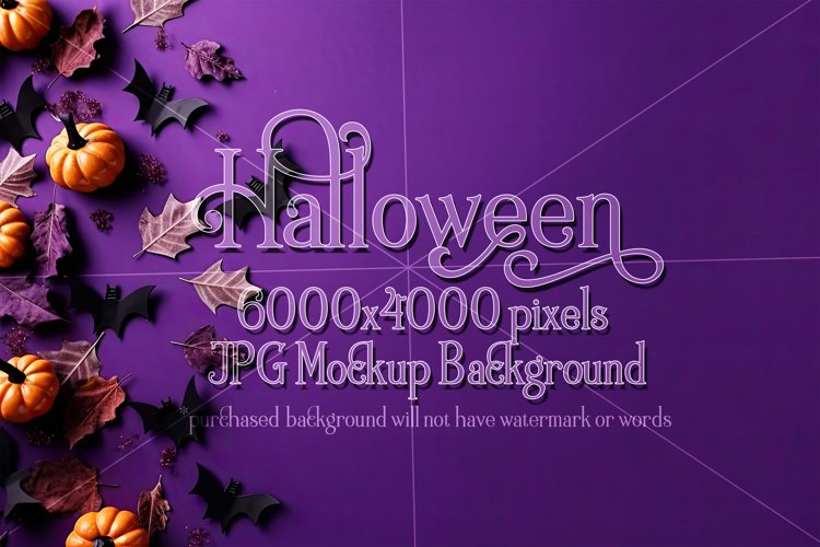 Halloween Mockup, 6000x4000 Purple Halloween Top View , d25