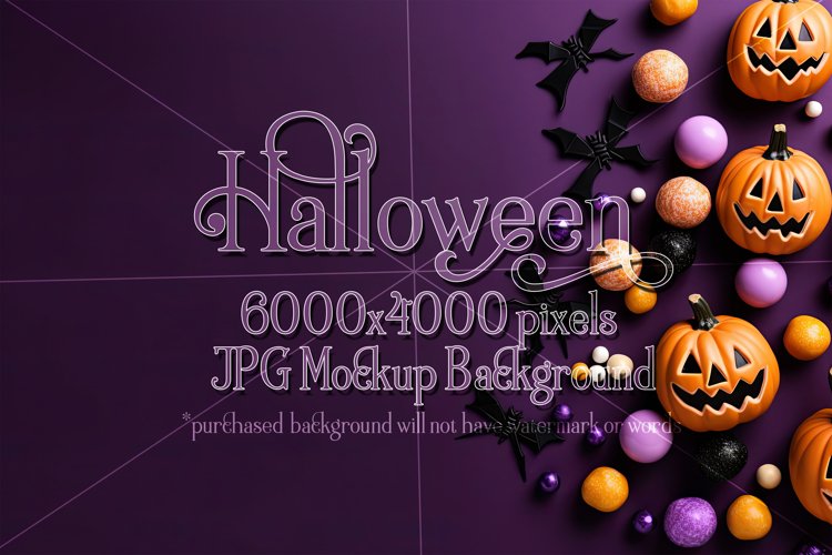 Halloween Mockup, 6000x4000 Purple Halloween Top View , d27