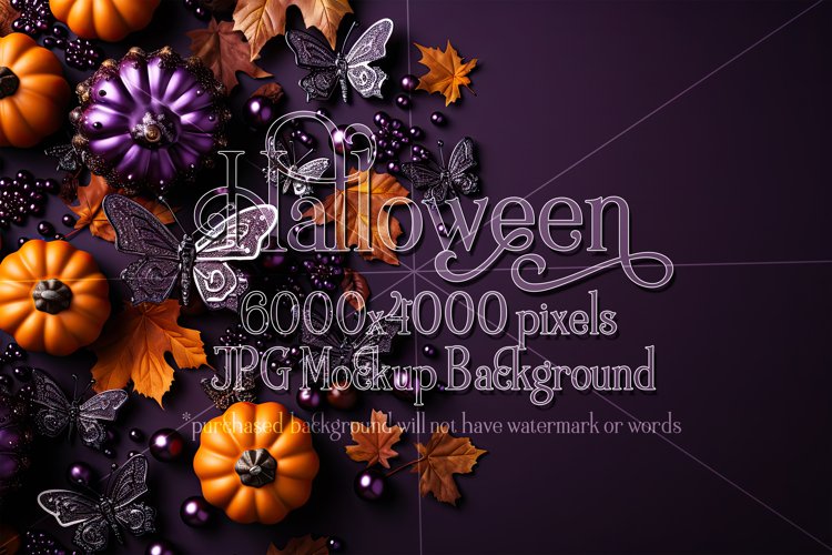 Halloween Mockup, 6000x4000 Purple Halloween Top View , d28