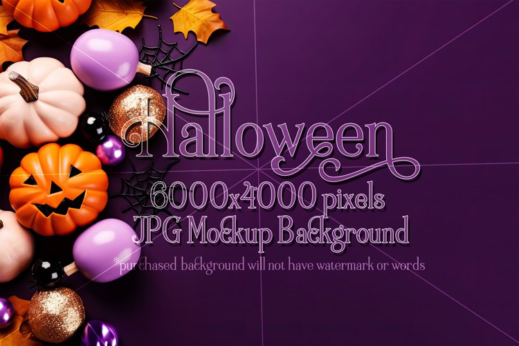 Halloween Mockup, 6000x4000 Purple Halloween Top View , d5