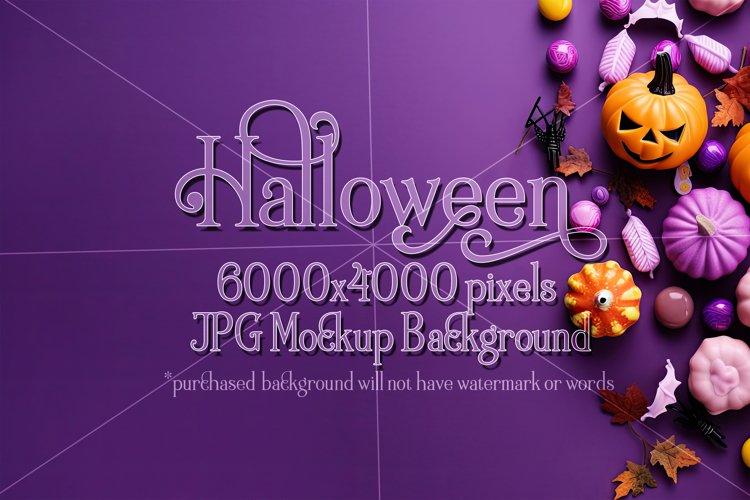 Halloween Mockup, 6000x4000 Purple Halloween Top View , d6