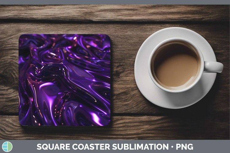 Purple Opalescent Square Coaster Sublimation Coaster Designs