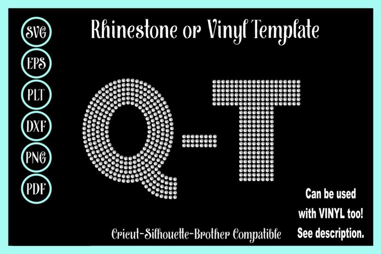 Cutie - QT Rhinestone or Vinyl SVG Template