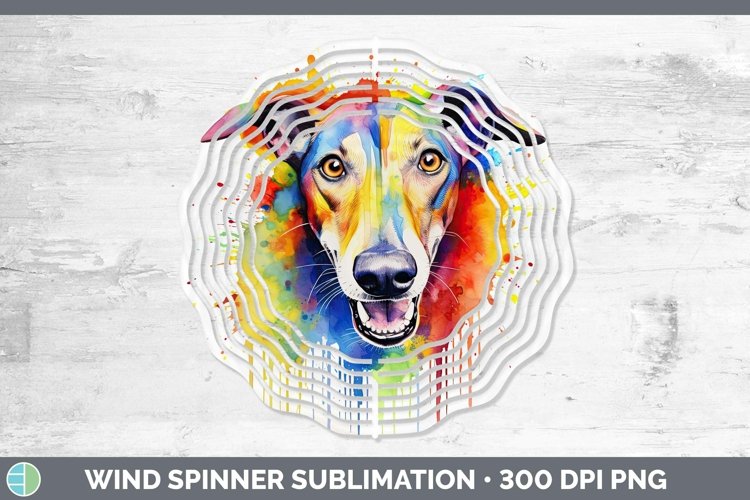 Rainbow Dog Greyhound Wind Spinner Sublimation Spinner Desig