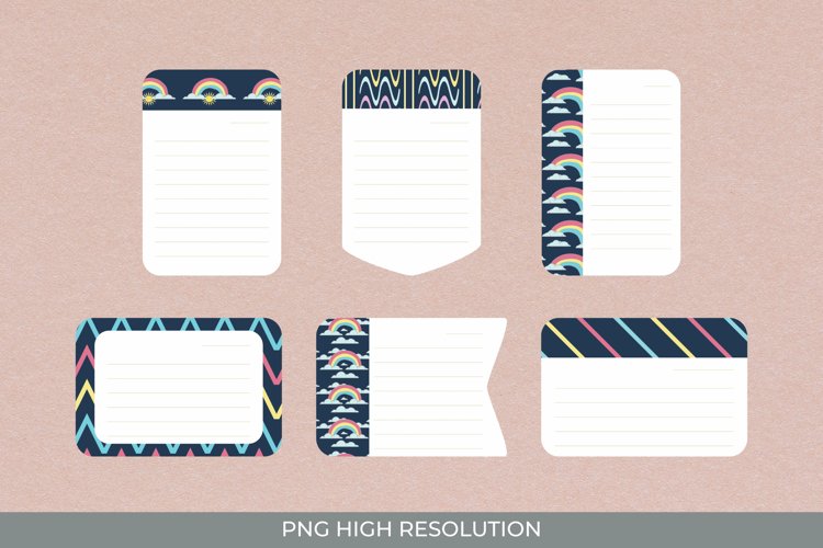 Rainbow in The Sky Element Shaped Journaling Page