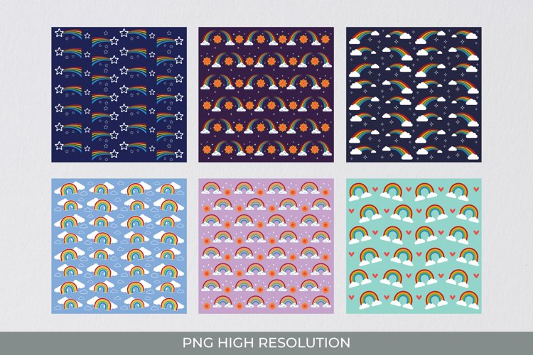 Rainbow in The Sky Pattern Paper Pack