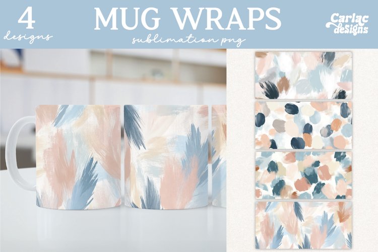 Soft Colors Mug Sublimation, Mug Sublimation Designs