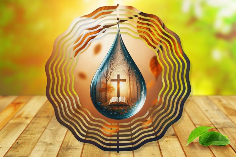 Raindrop Wind Spinner - PNG Design - Digital Download