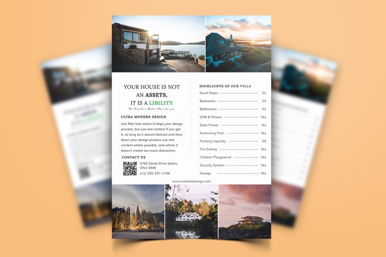Real Estate Property Flyer A4 Print Template (2553358)