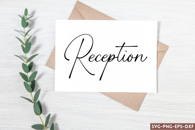 Reception SVG, Wedding Sign SVG Design