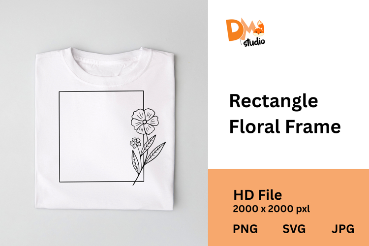 Rectangle Floral Frame (5810702)