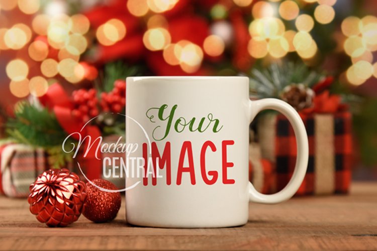 Christmas Coffee Glass Mug Mock Up, Drink Cup (1667366)