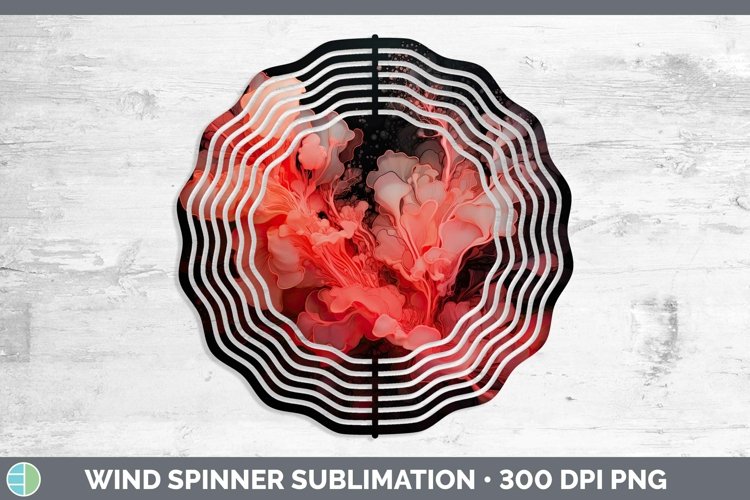 Red Wind Spinner | Sublimation Spinner Designs