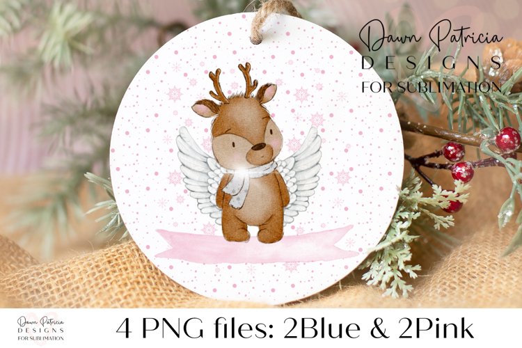 Reindeer Angel sublimation design
