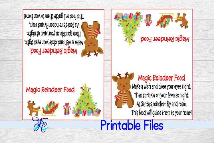 Magic Reindeer Food Bag Topper