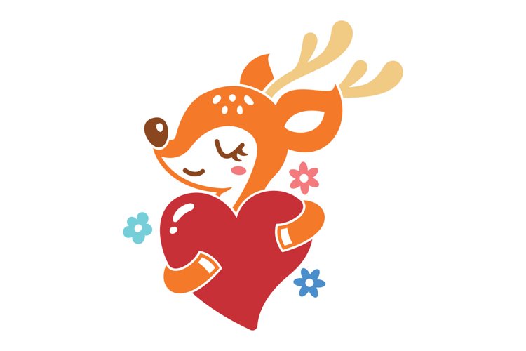 Reindeer In Love Cutting File