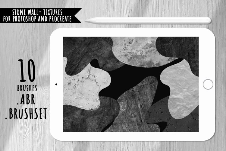 Stone wall- textures brushes for Photoshop and Procreate