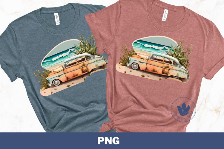 Retro Car PNG Sublimation T2