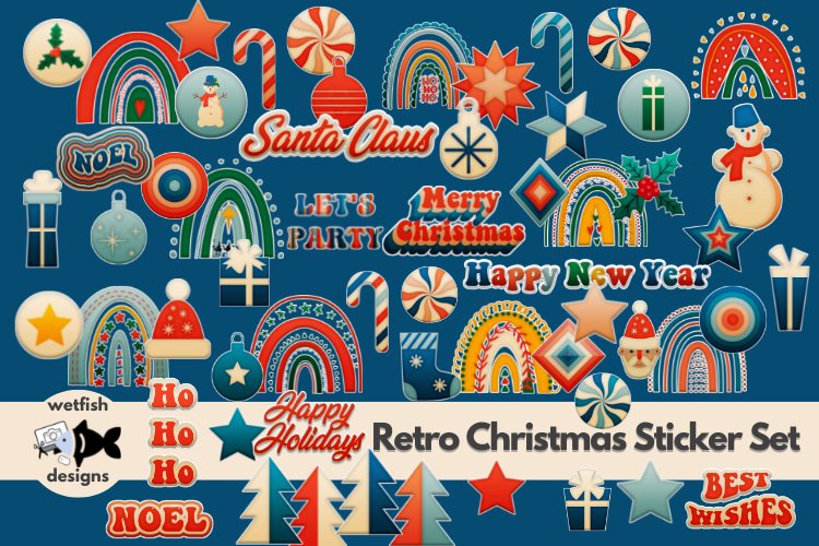 Retro Christmas Digital Bundle