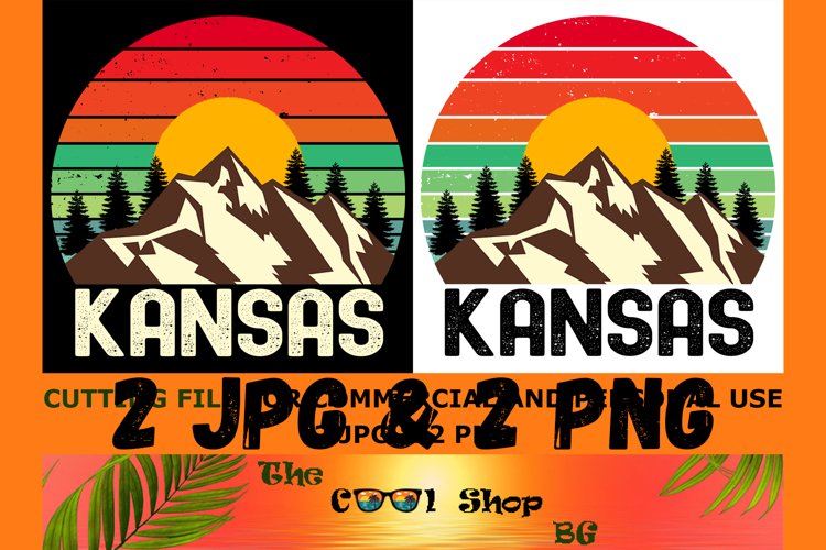 Retro Kansas Vintage Sublimation Png, Kansas Sunset Png
