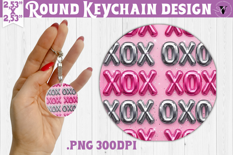 Vintage vibe Round keychain | Y2K glamorous style (6181340)