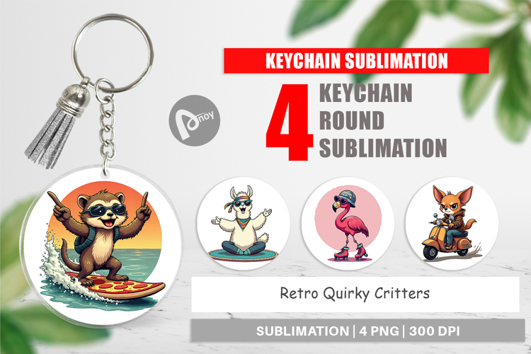 12 Bundle Keychain Sublimation Designs