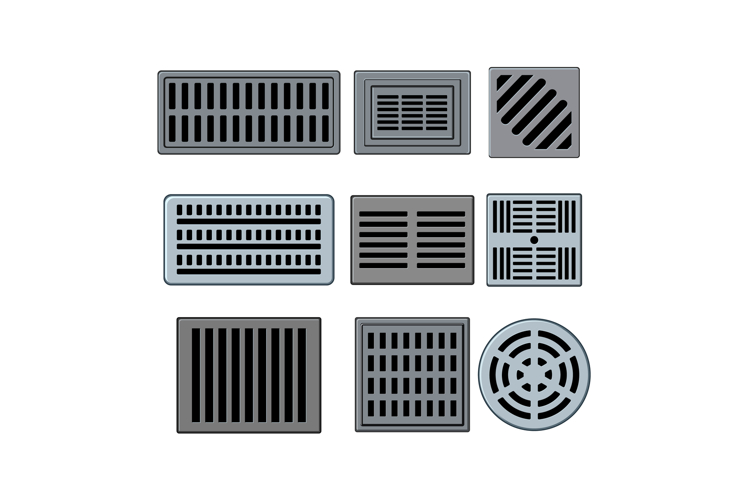 Collecting various metal drain grates and sewage covers