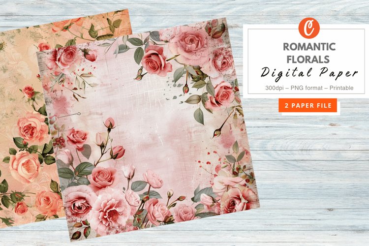 Romantic Florals Digital Paper