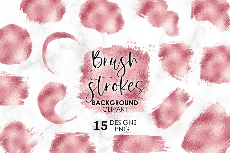 Rose Gold Foil Brush Stroke Background Design Elements Png