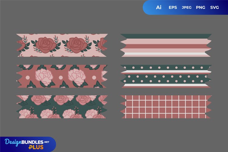 Rose Patterned Tape Set