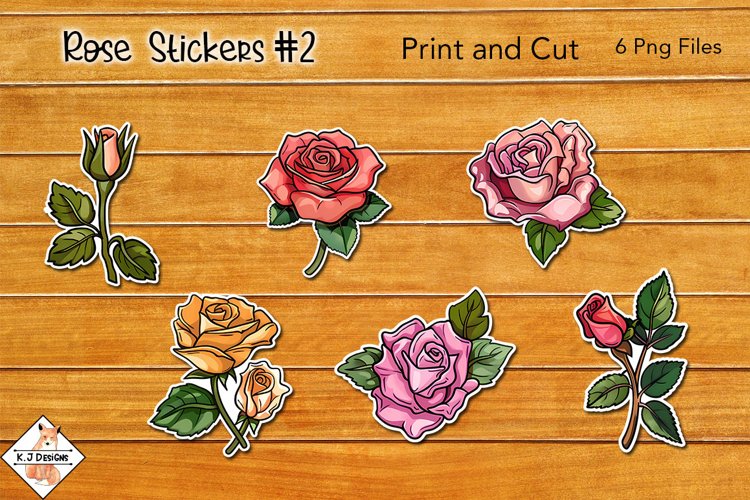 Rose Stickers #2 | Print and Cut