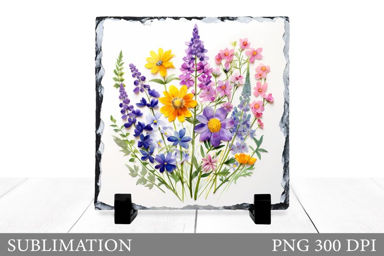 Wildflowers Sublimation. Flowers Slate Sublimation (3562353)