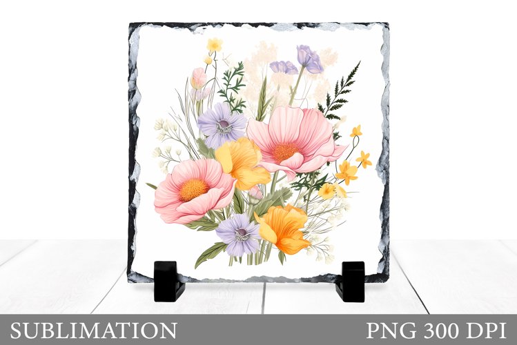 Flowers Sublimation. Flowers Slate Sublimation (3563194)