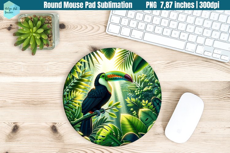 Round Mouse Pad | Toucan PNG (3648352)