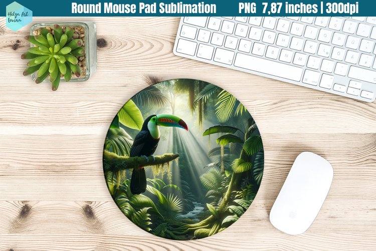 Round Mouse Pad | Toucan PNG (3648355)