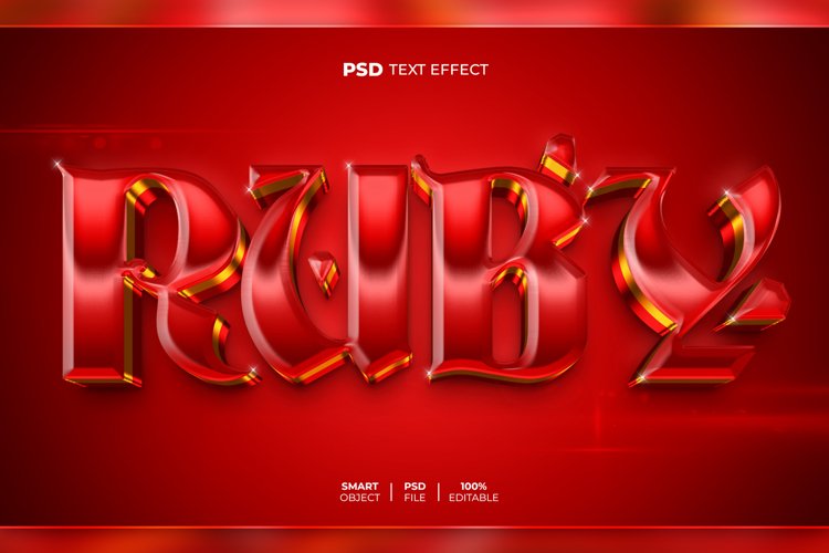 Ruby 3D editable text effect