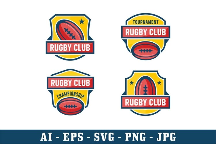 Rugby club logo, Eps file, Ai, Png, Svg Files