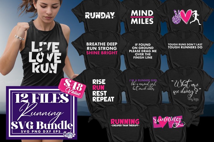 Running Quotes SVG Bundle | Exercise Sayings For Runners